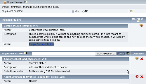 Plugins - Coppermine Photo Gallery - Documentation & Manual